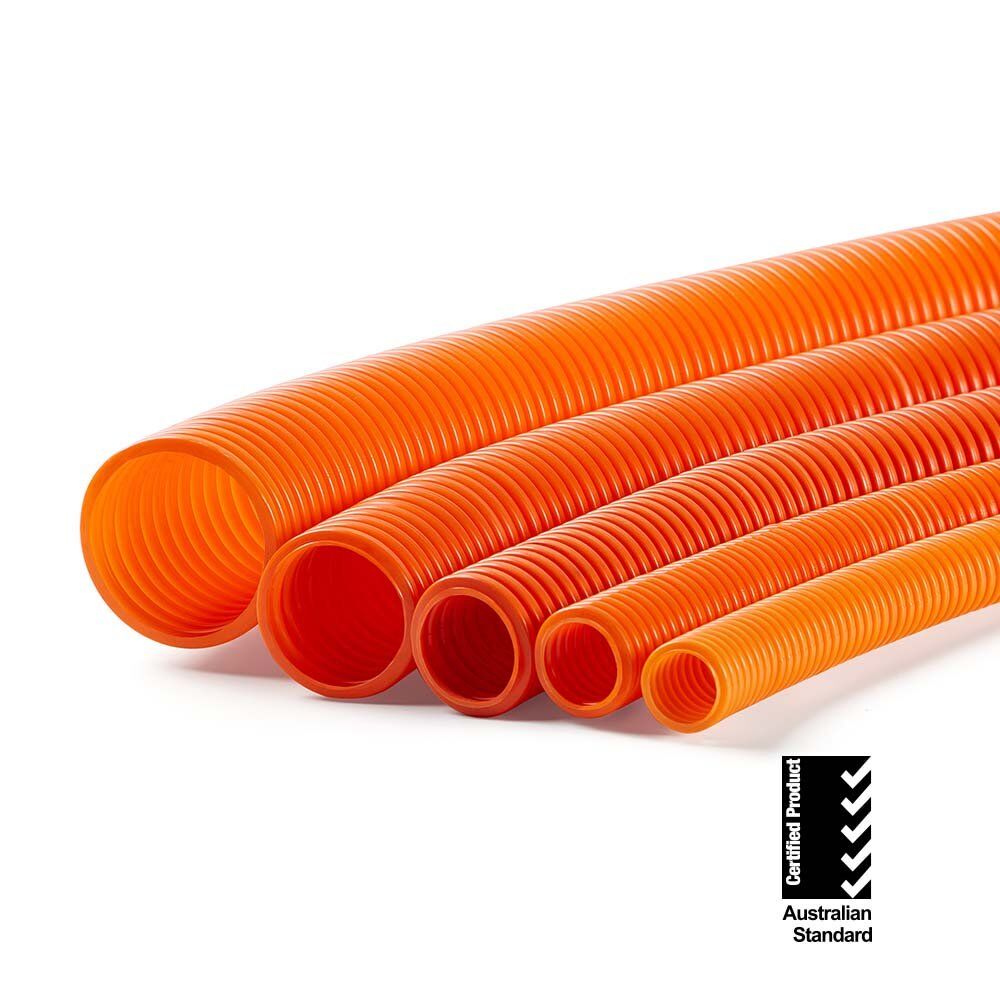 AS/NZS 2053 HD Flexible PVC Electrical Conduit Pipe Orange