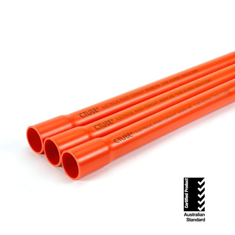 AS/NZS 2053 HD Rigid PVC Electrical Conduit Pipe Orange